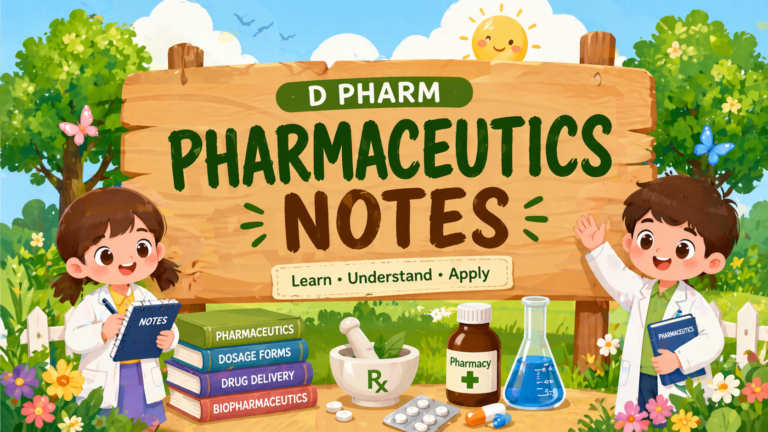 Pharmaceutics Notes – Download PDF Now (D pharm 1st Year)