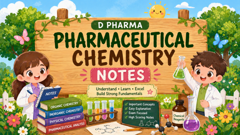 Pharmaceutical Chemistry Notes – Download PDF Now (D pharma 1st Year)